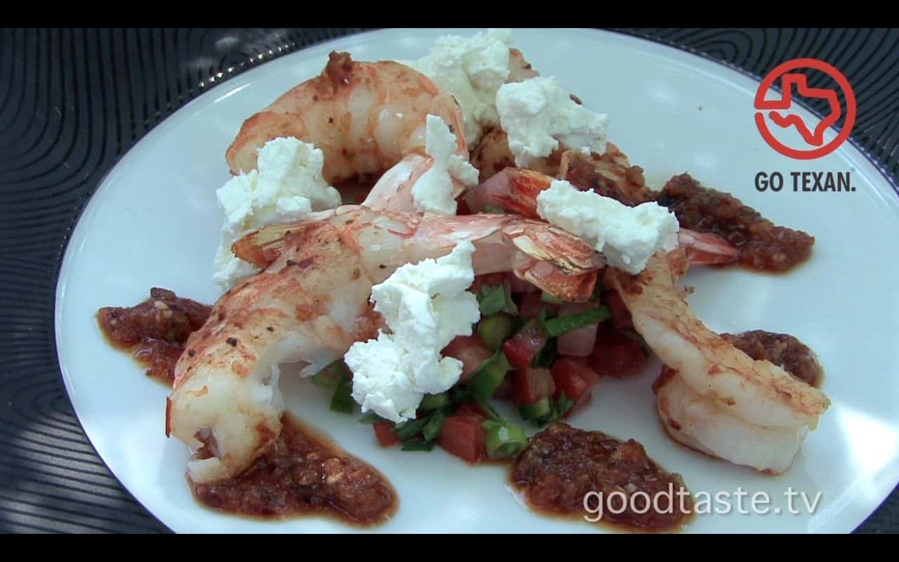 Grilled Texas Wild Caught Shrimp with Watermelon Ancho Glaze and Texas ...