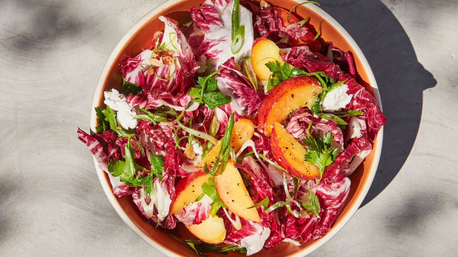 Radicchio–Stone Fruit Salad - Goodtaste with Tanji