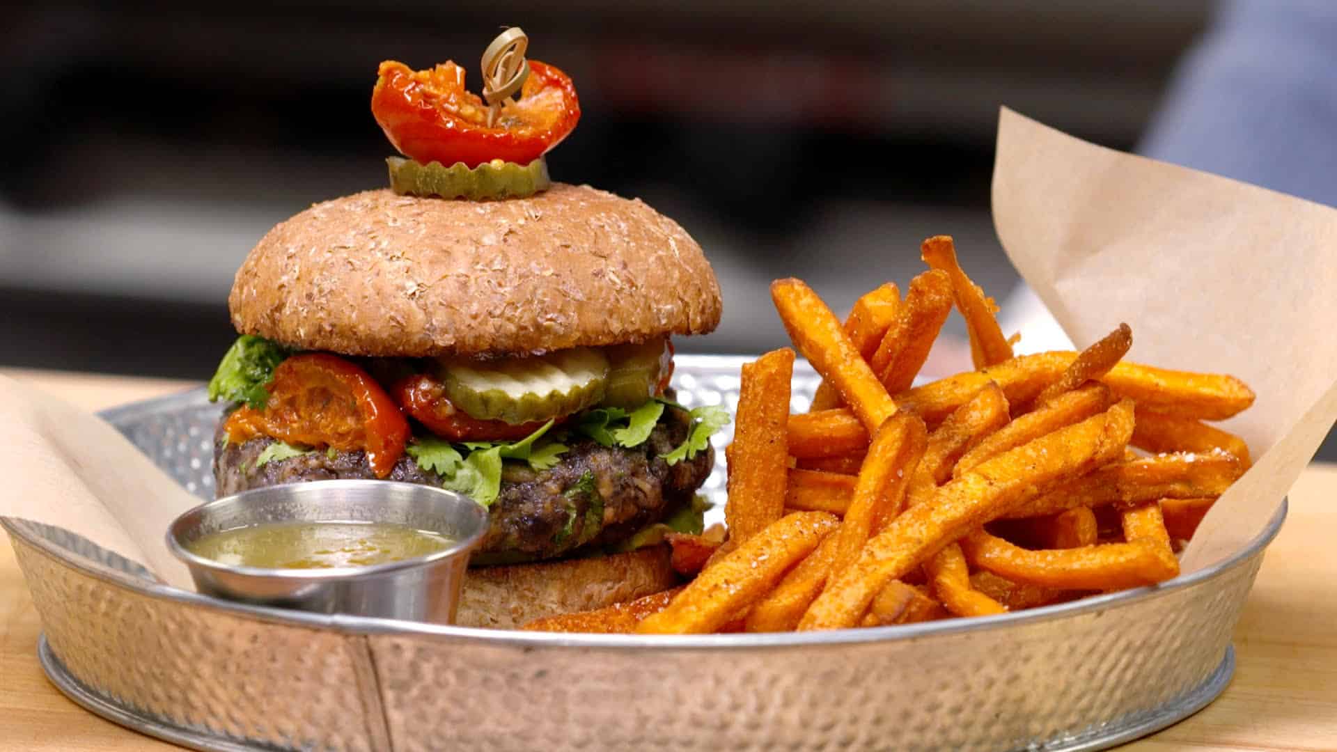 Sysco Kitchen’s Kicked-Up Black Bean Burger - Goodtaste with Tanji